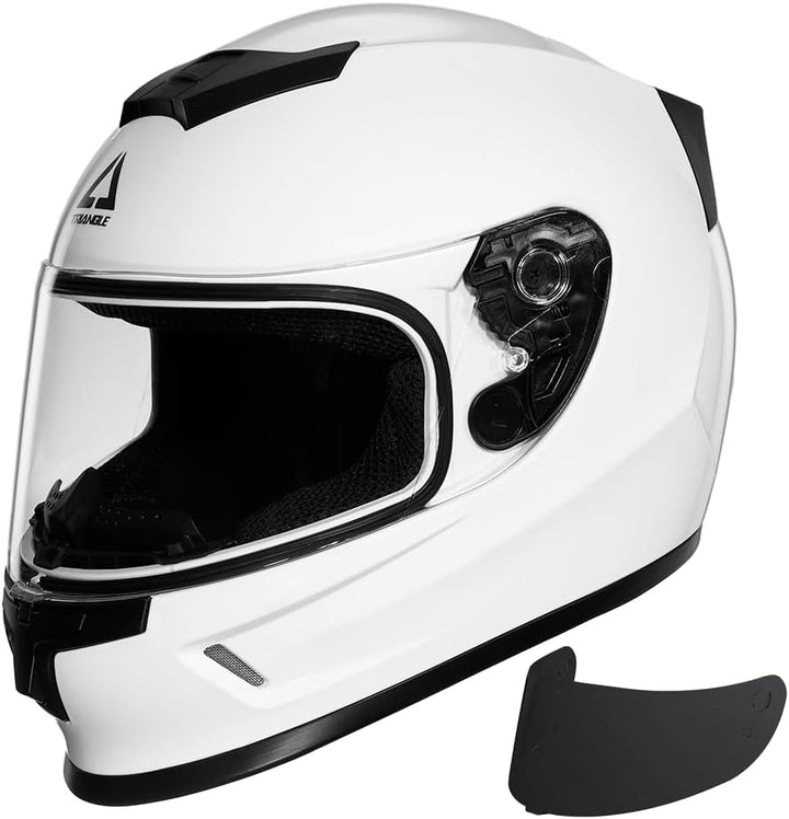 TRIANGLE Full Face Motorcycle Helmet Dual Visor Street Bike for Adult ...